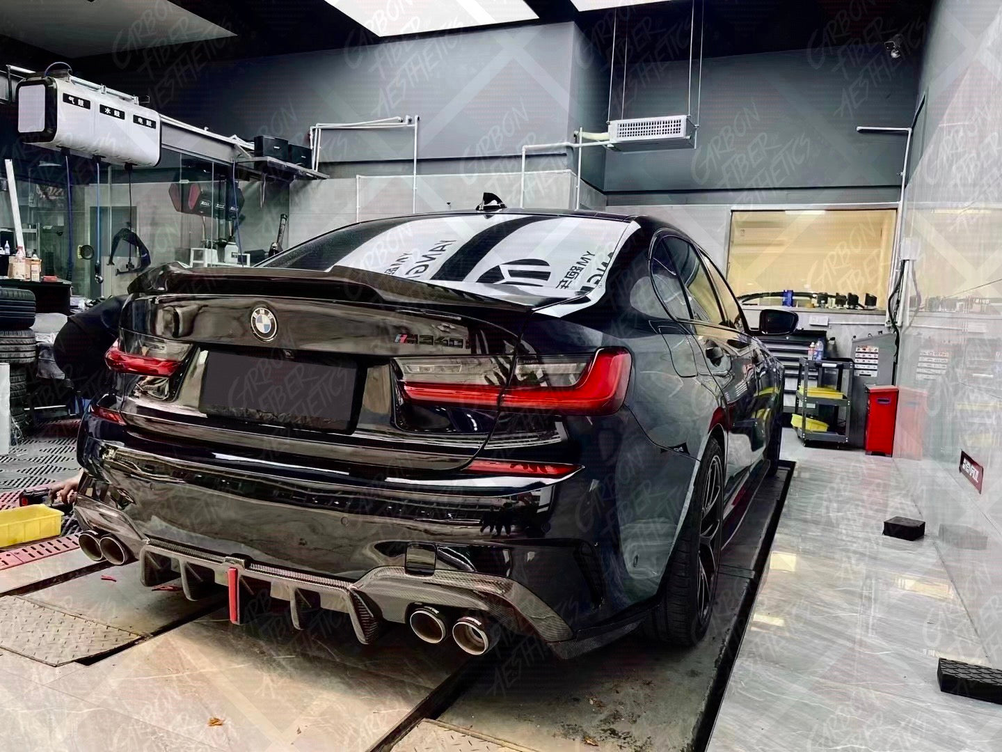 BMW G20 3 Series M340 330 Karbel Style Carbon Fiber Rear Diffuser ( Pr ...