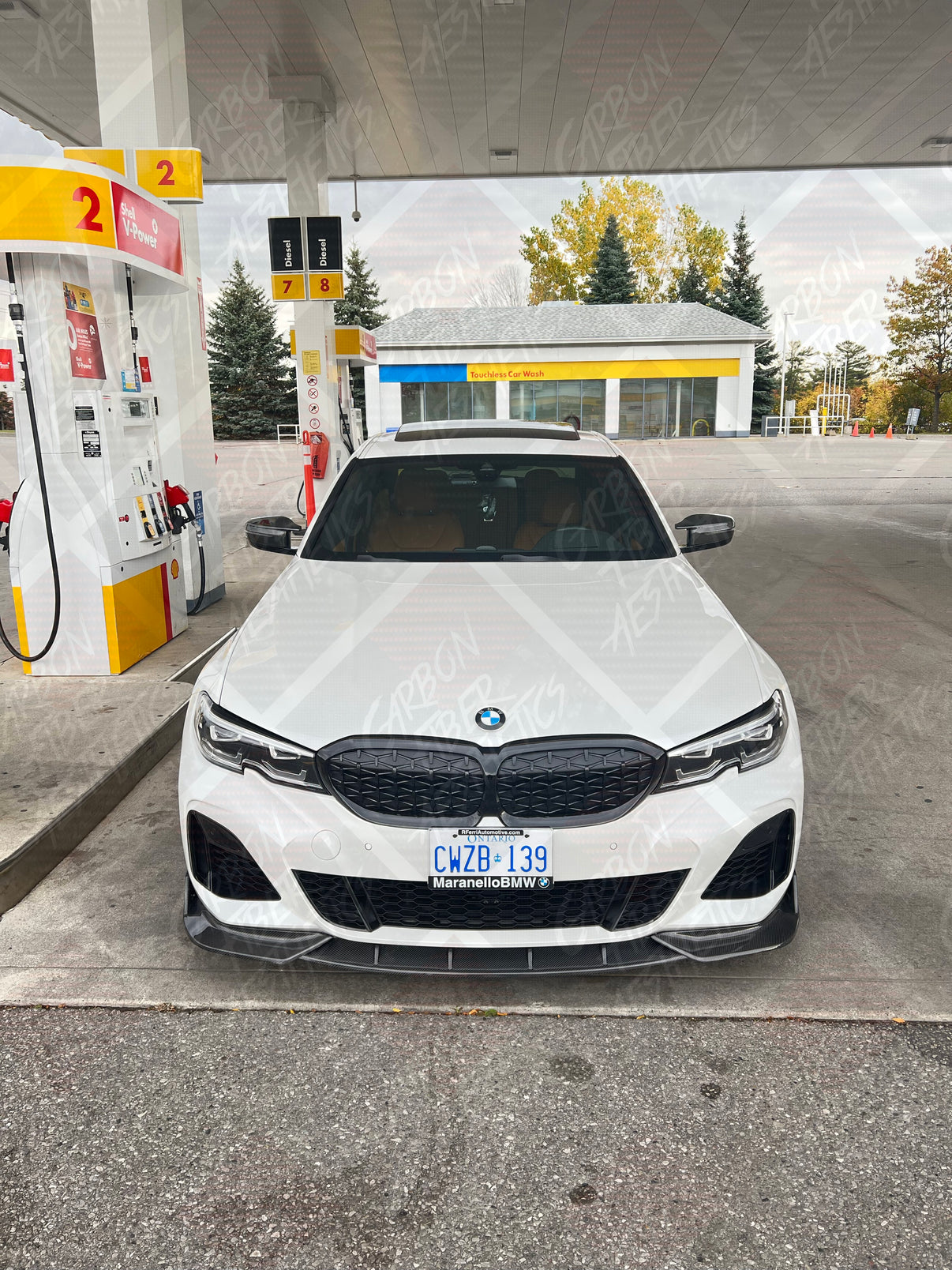 BMW G20 G21 M340 330 M Sport Carbon Fiber Front Lip FD Style 2019-2022 ...